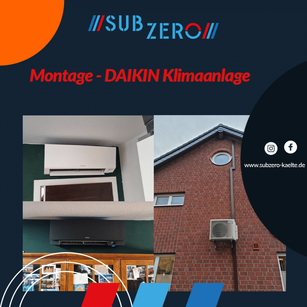 Montage einer Daikin Duo Split Klimaanlage in Köln SUB ZERO